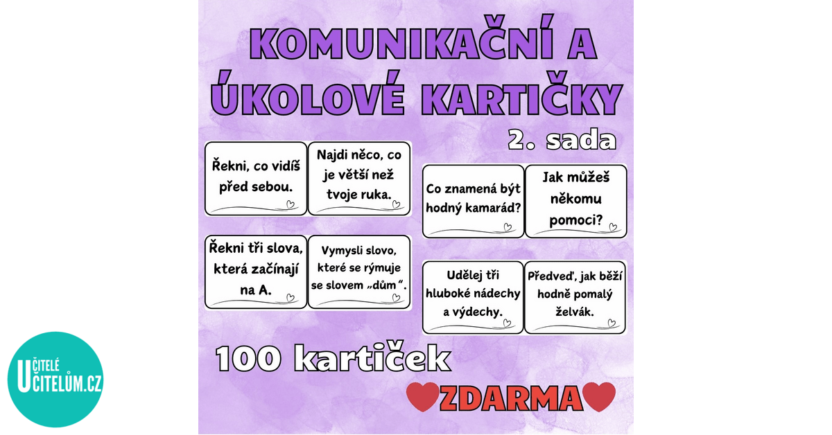 Komunikační a úkolové kartičky - 100 kartiček - Nezařazené k předmětu ...