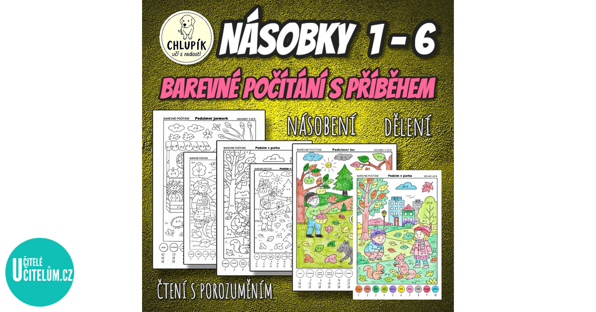 BAREVNÉ POČÍTÁNÍ S PŘÍBĚHEM - násobky 1 až 6 - Matematika ...