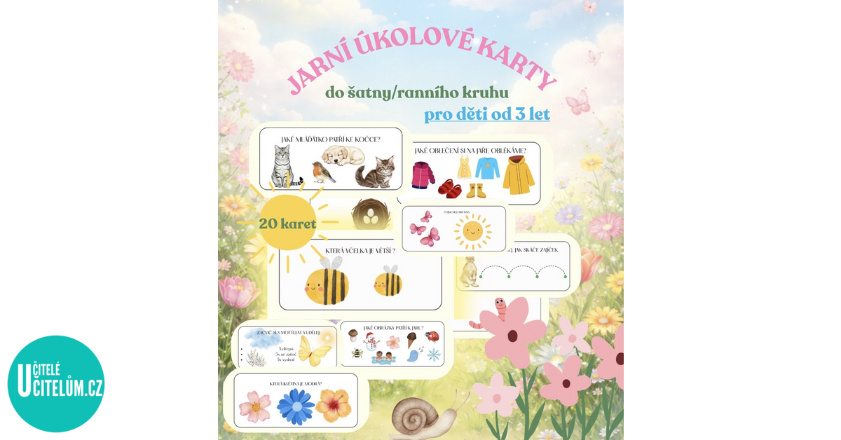Jarní úkolové karty🌸🫶🏽 - Nezařazené k předmětu | UčiteléUčitelům.cz