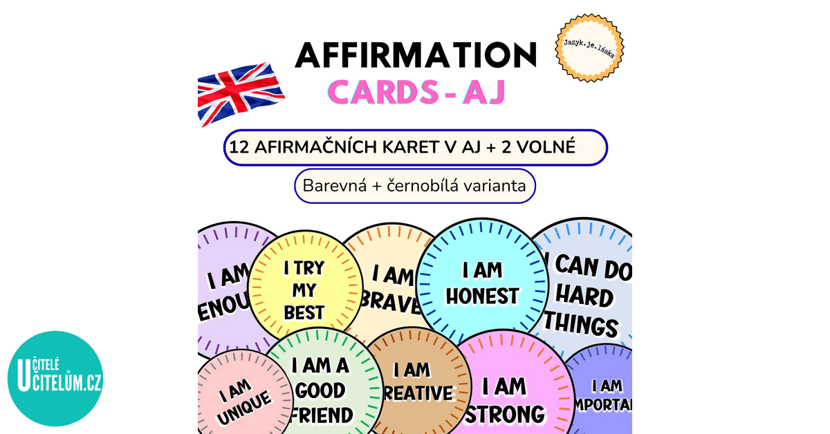 Affirmation cards - Afirmační karty AJ - Anglický jazyk ...