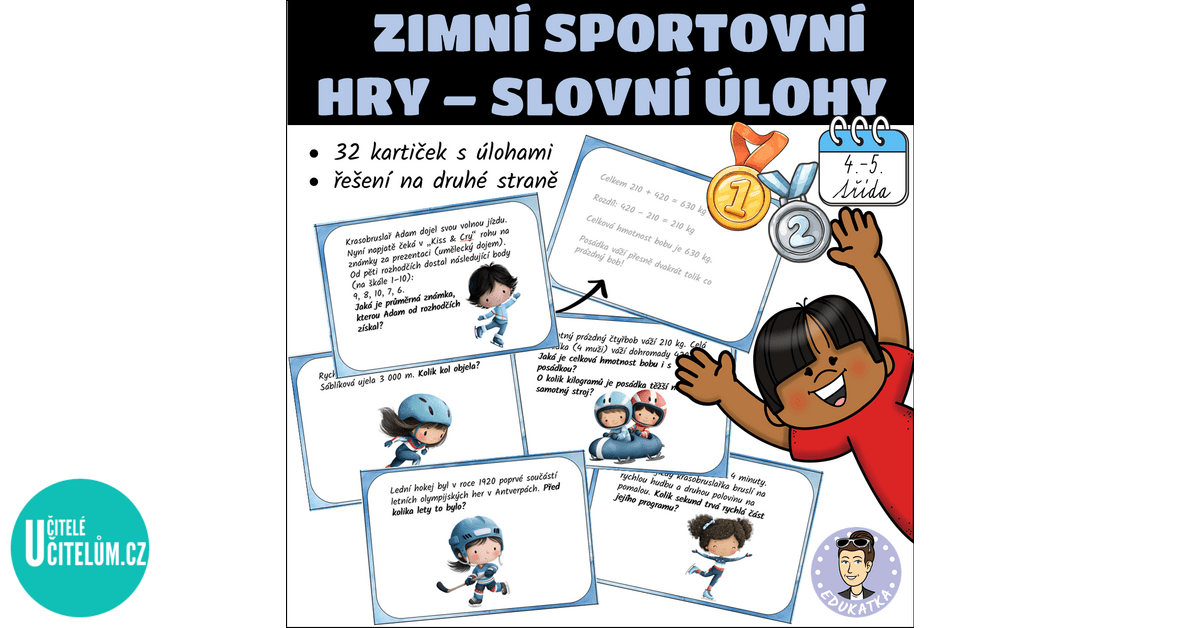 Zimní sportovní hry - slovní úlohy - Matematika | UčiteléUčitelům.cz