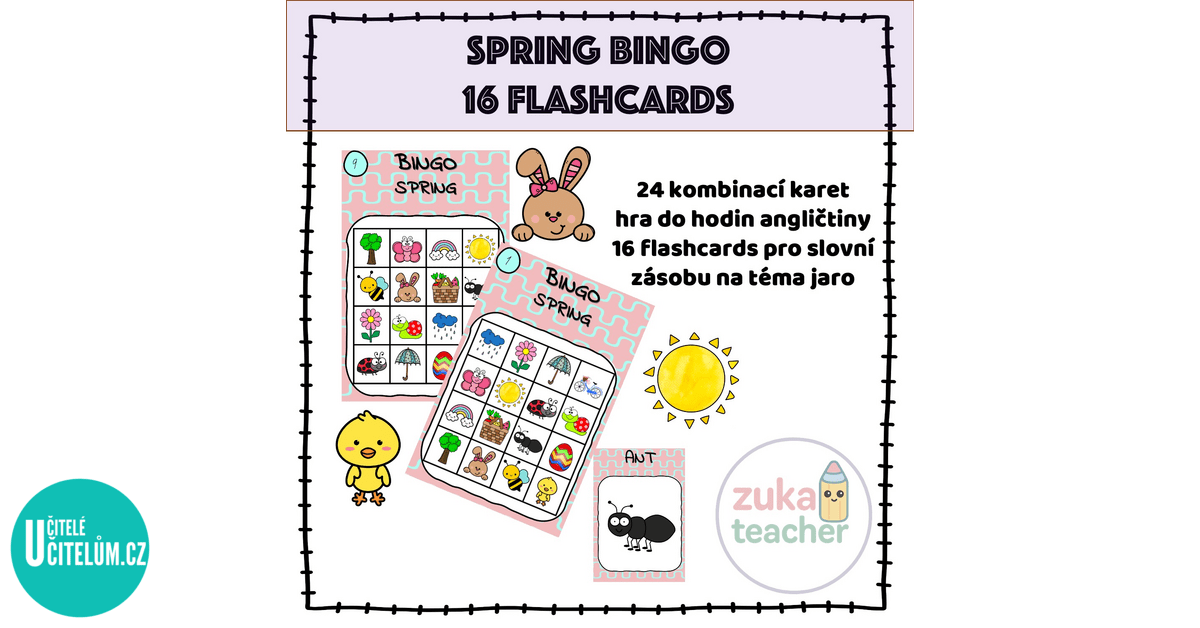 Bingo - spring, jaro + flashcards - Anglický jazyk | UčiteléUčitelům.cz