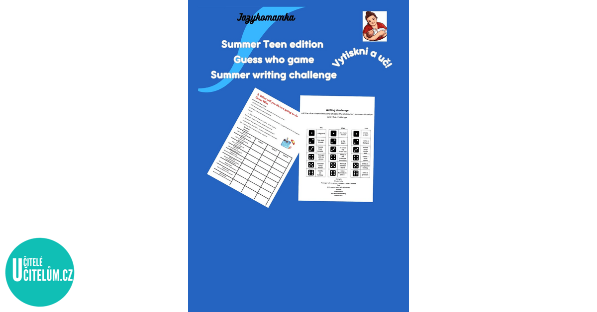 Summer teen edition Guess who and writing challenge - Anglický jazyk ...